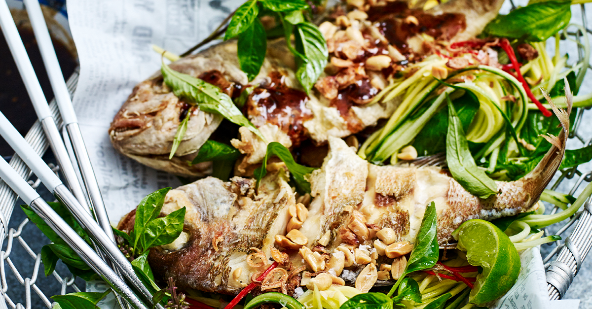 Crisp tamarind fish with Thai mango salsa | Women's Weekly Food